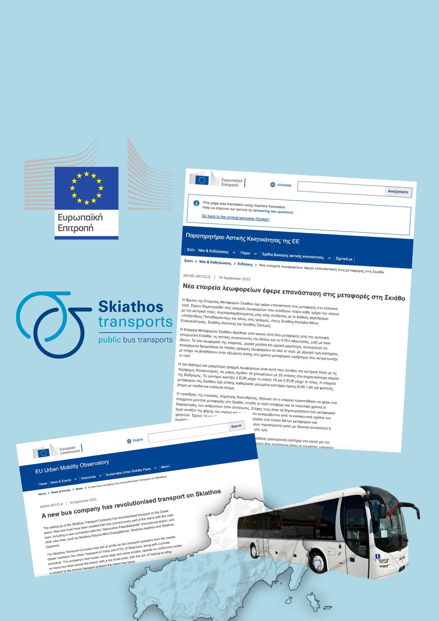 A new bus company has revolutionised transport on Skiathos ...